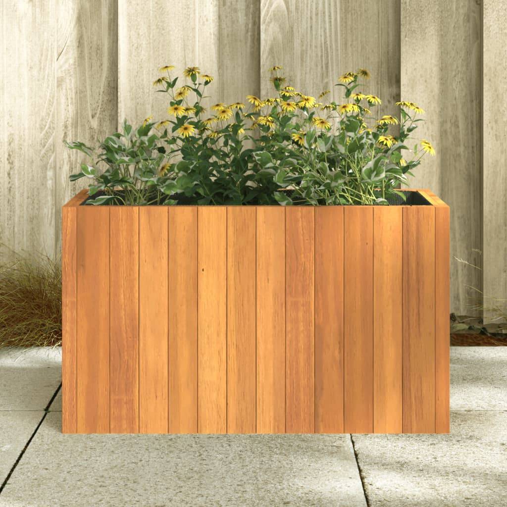 Jardinière bois d'acacia naturel 59 x 27.5 x 35 cm - PANGIVO - Jardiland
