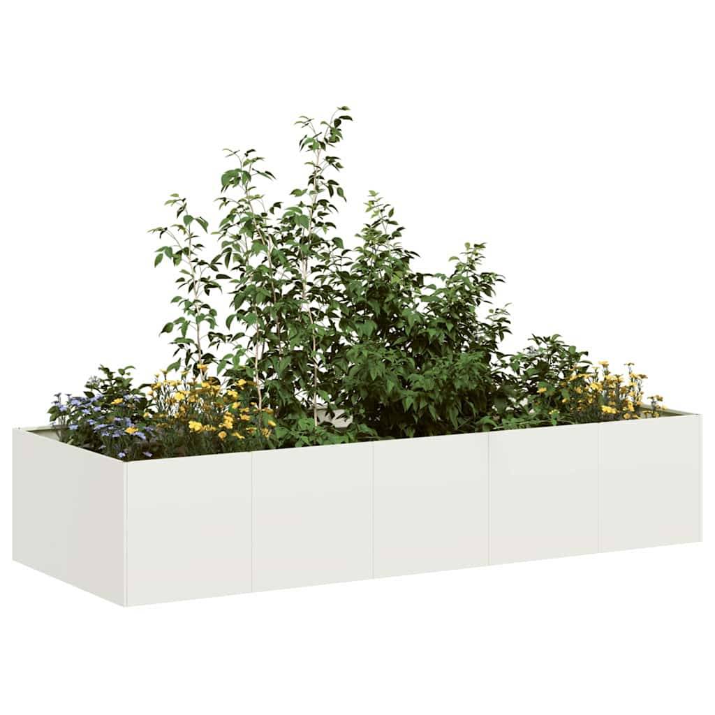 Support pot & bac acier laminé à froid blanc 200 x 80 x 40 cm ...