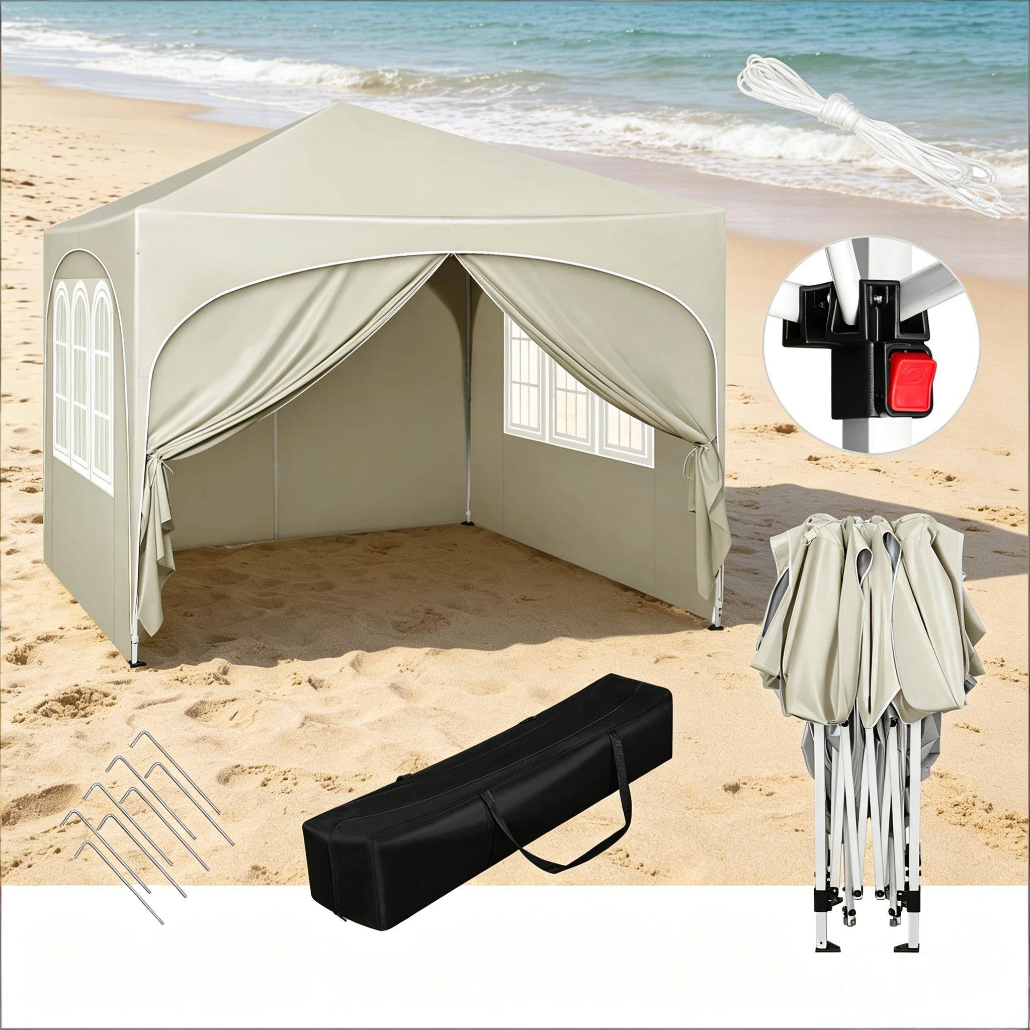 Tente de toit extérieure portable avec sac, protection solaire pour ...