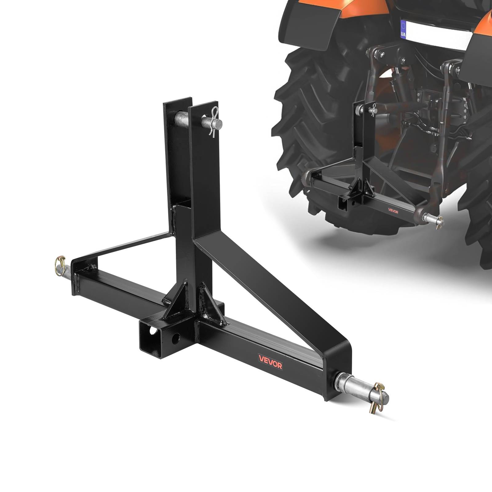 VEVOR Attelage 3 points récepteur 5 cm, charge 1360 kg. - Jardiland