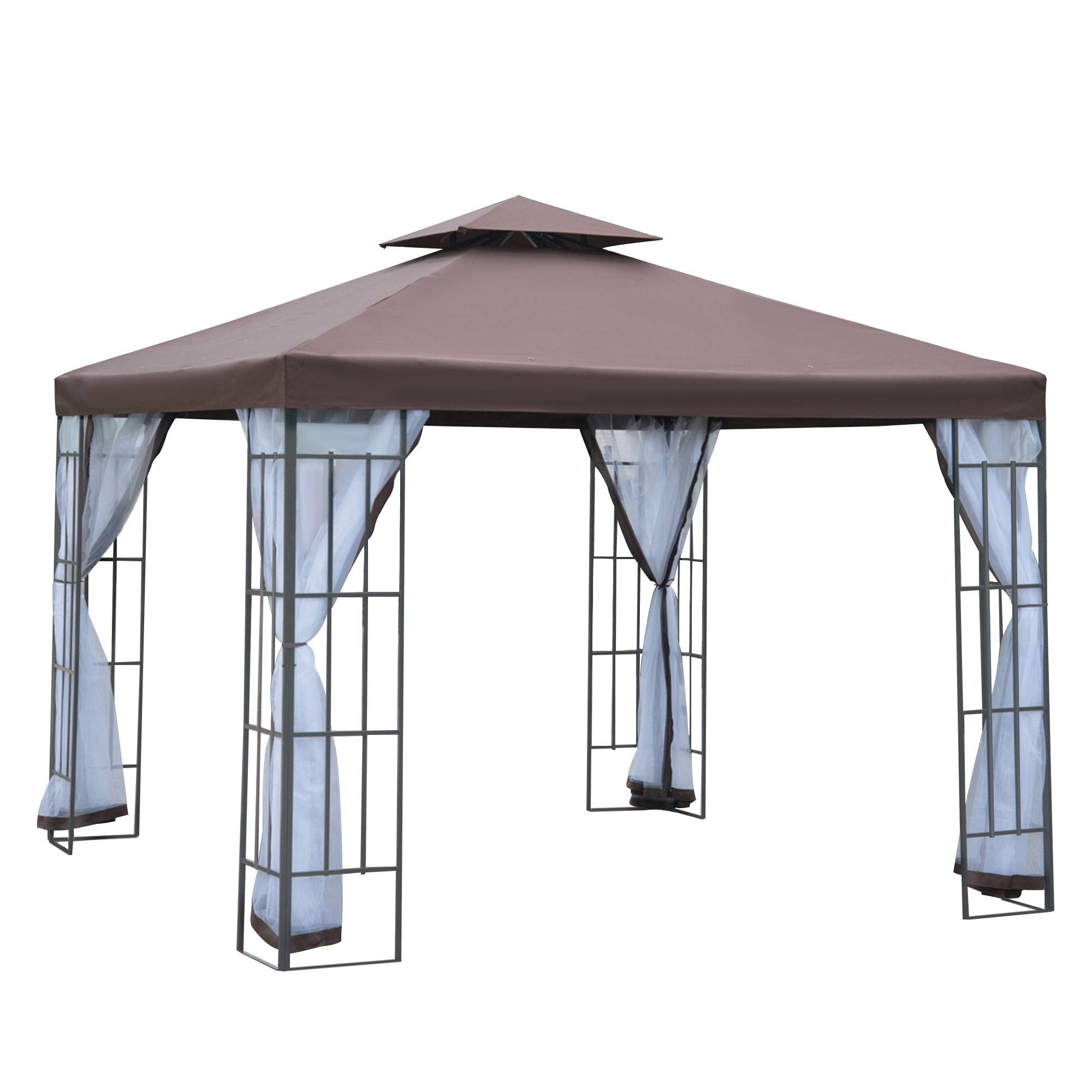 Tonnelle acier 297 x 297 x 270 cm - PANGIVO - Jardiland