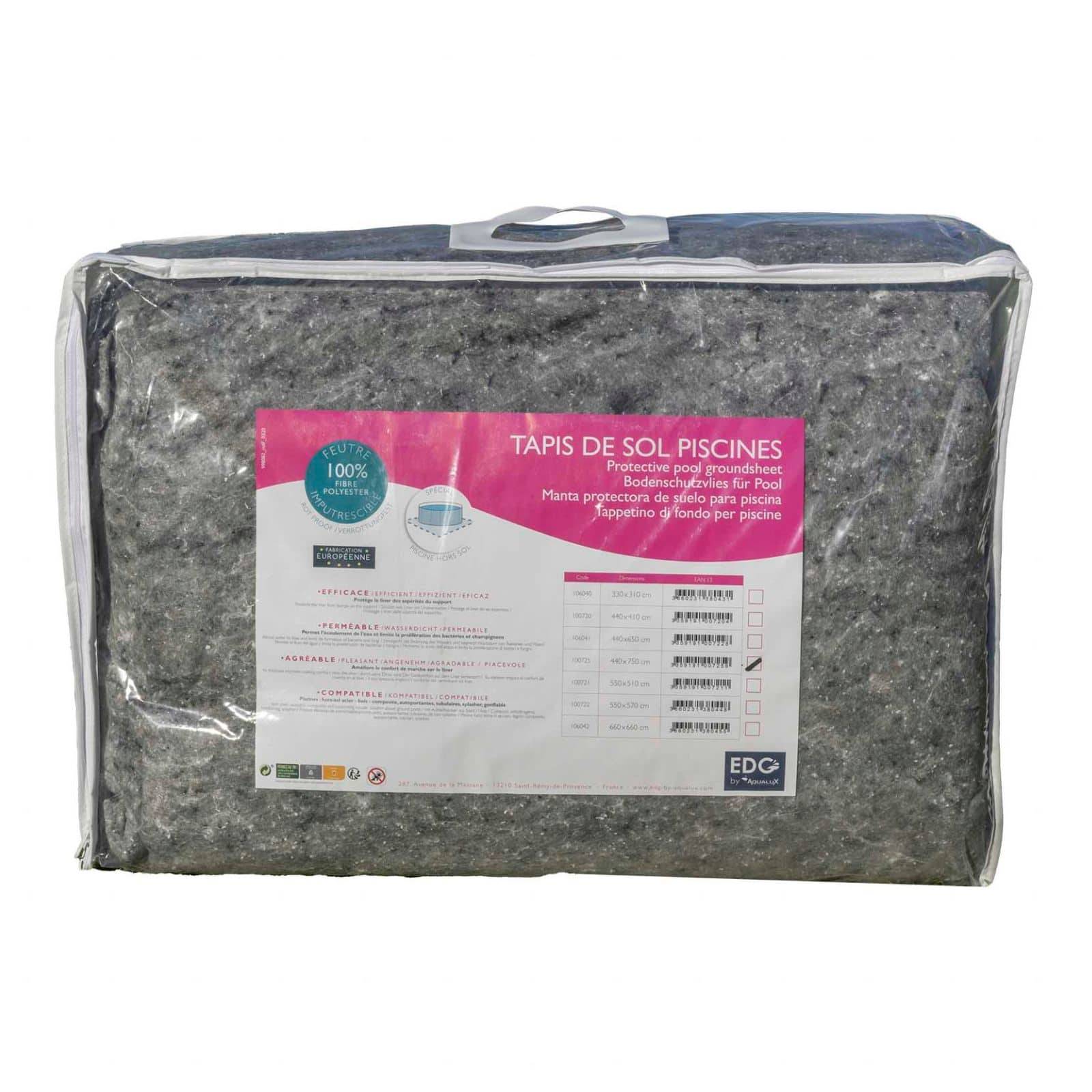 Tapis De Sol Piscine 330 X 310 Cm - Edg - Feutrine De Protection - 110G ...
