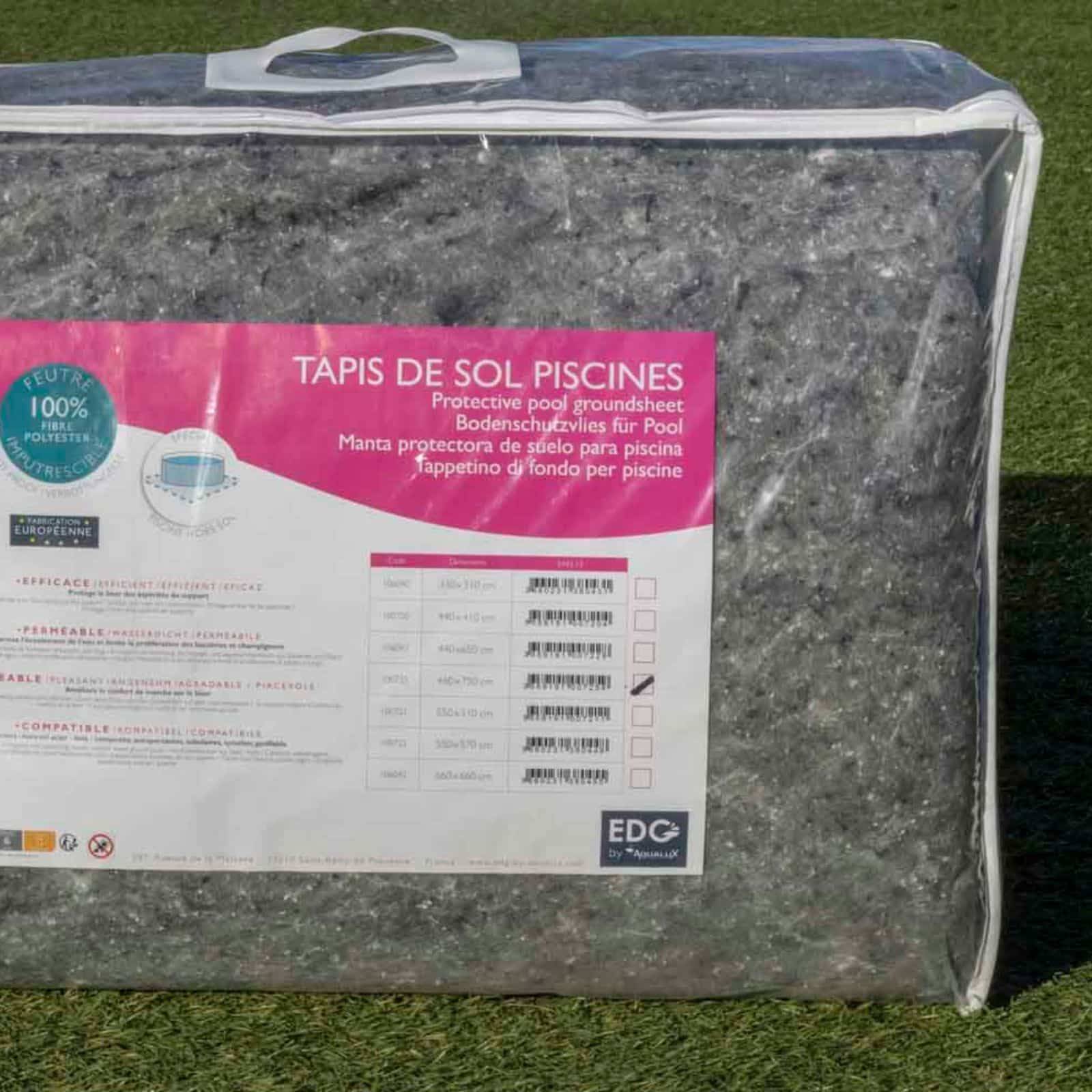 Tapis De Sol Piscine 330 X 310 Cm - Edg - Feutrine De Protection - 110G ...