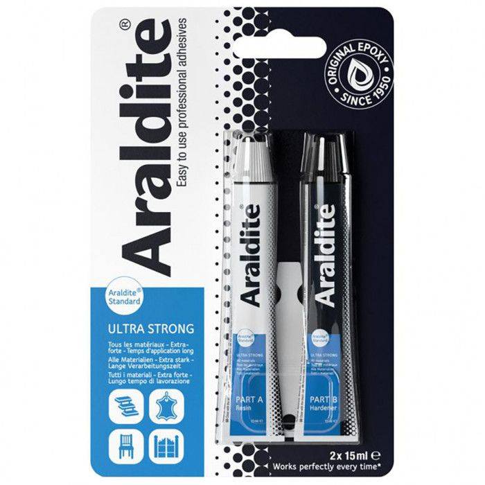 Pâte de fixation époxy bi-composant Araldite longue prise 2 x 15 ml ...