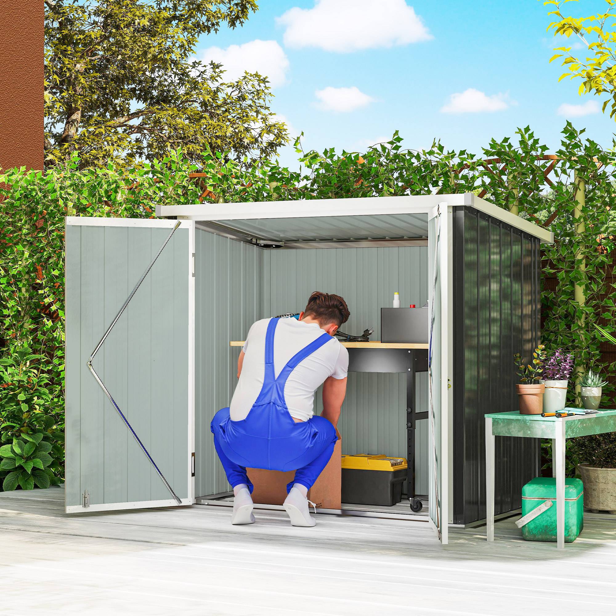 Abri de Jardin - cabane de jardin 1,26 m² - cabanon rangement outils 2 ...