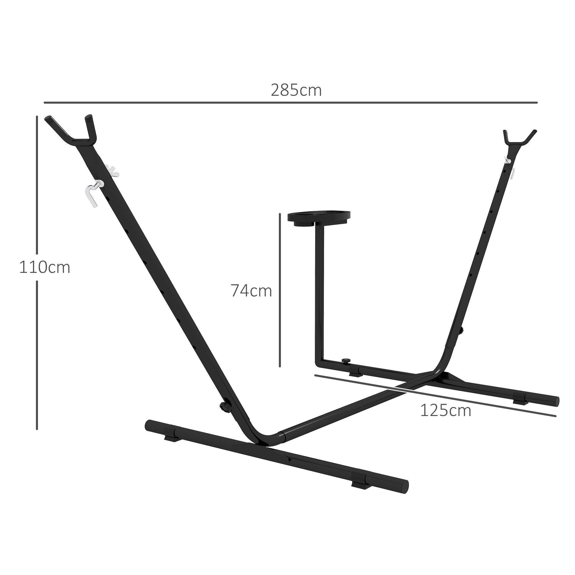Cadre de hamac, pour hamacs jusqu’à 280 cm, acier, 285L x 125L x 110H ...