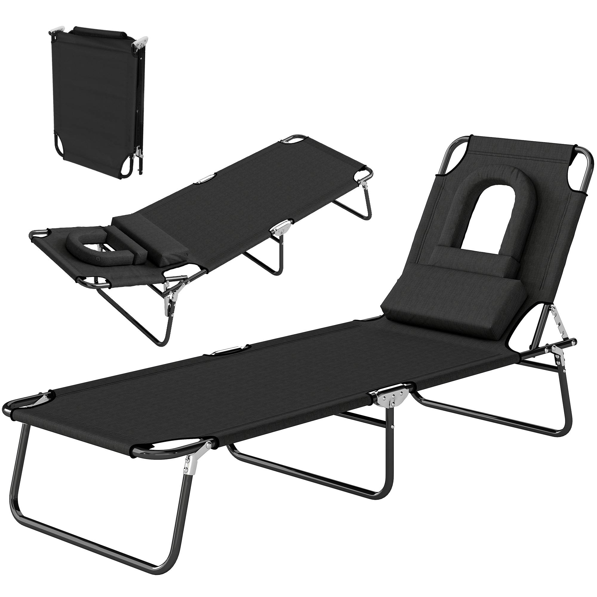 Bain de Soleil Pliable transat inclinable 4 Positions Chaise Longue 3 ...