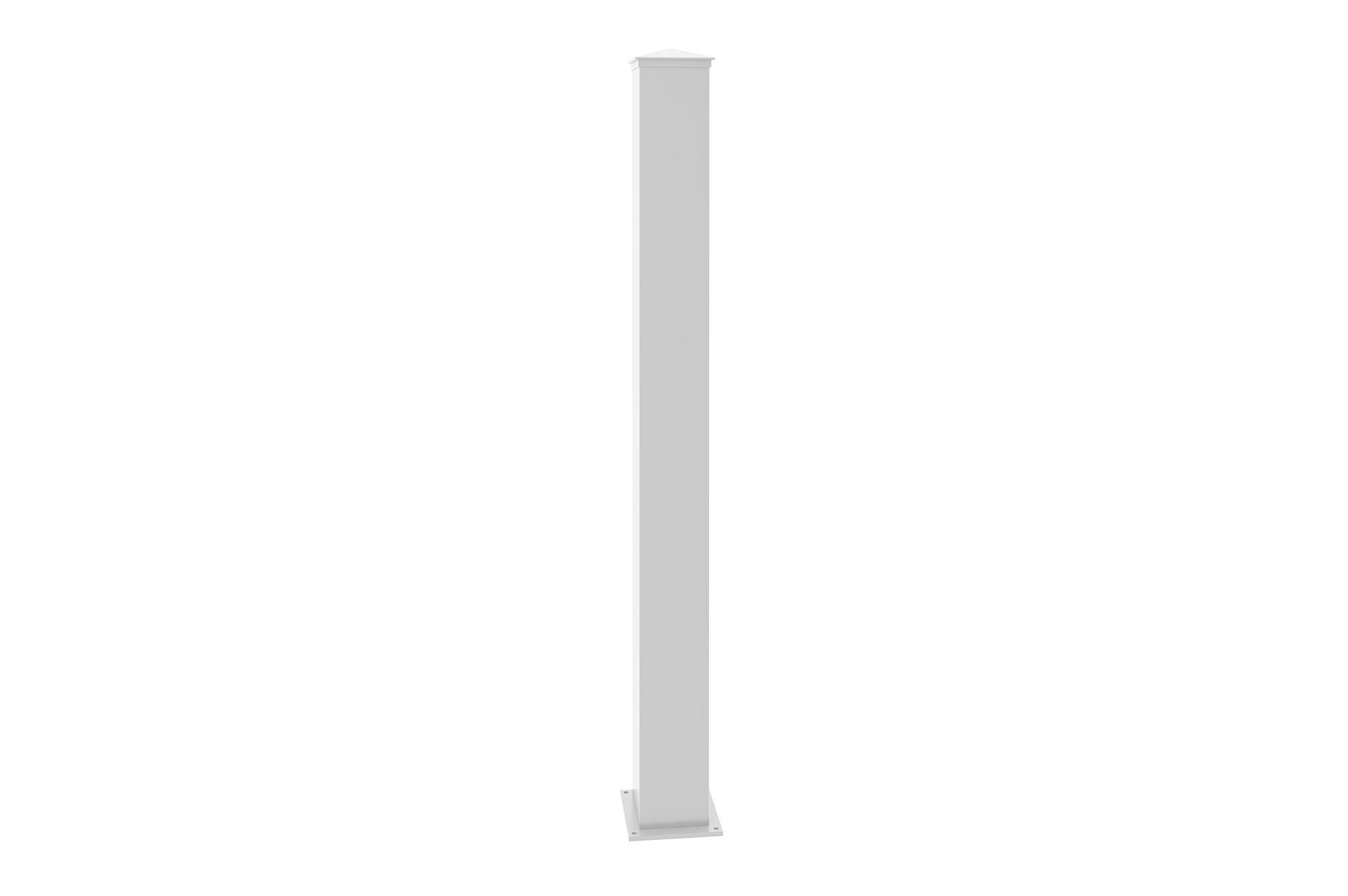Lot de 4 poteaux EIFEL 15x15 en alu H.166 cm - Blanc mat - Jardiland