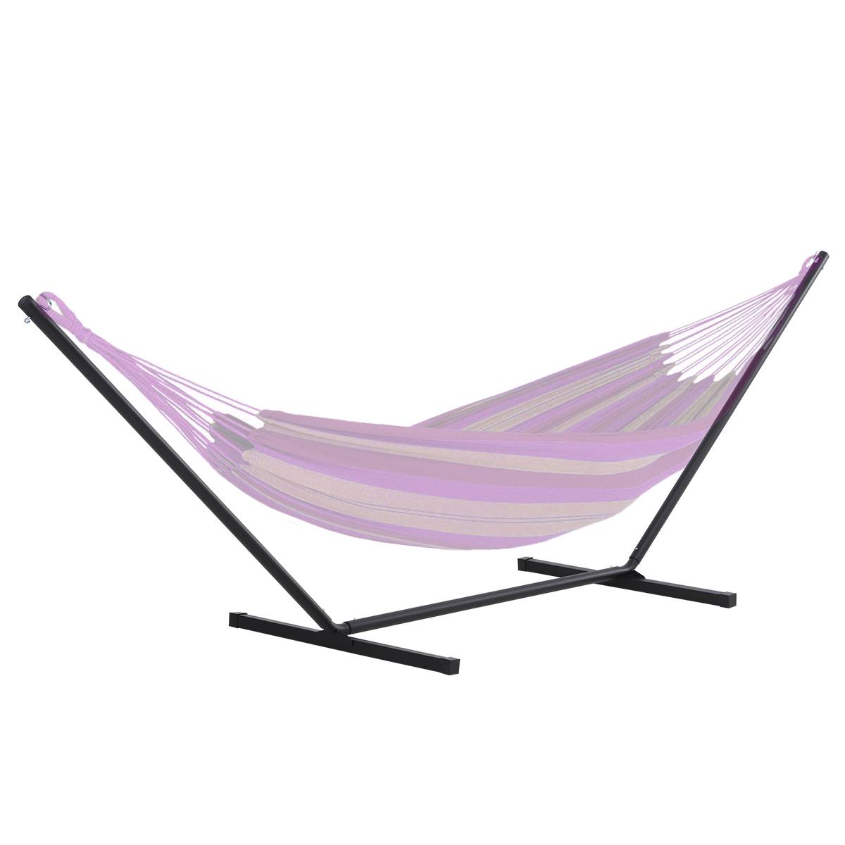 Support métallique pour hamac avec crochets 360×92×112cm charge 120kg ...