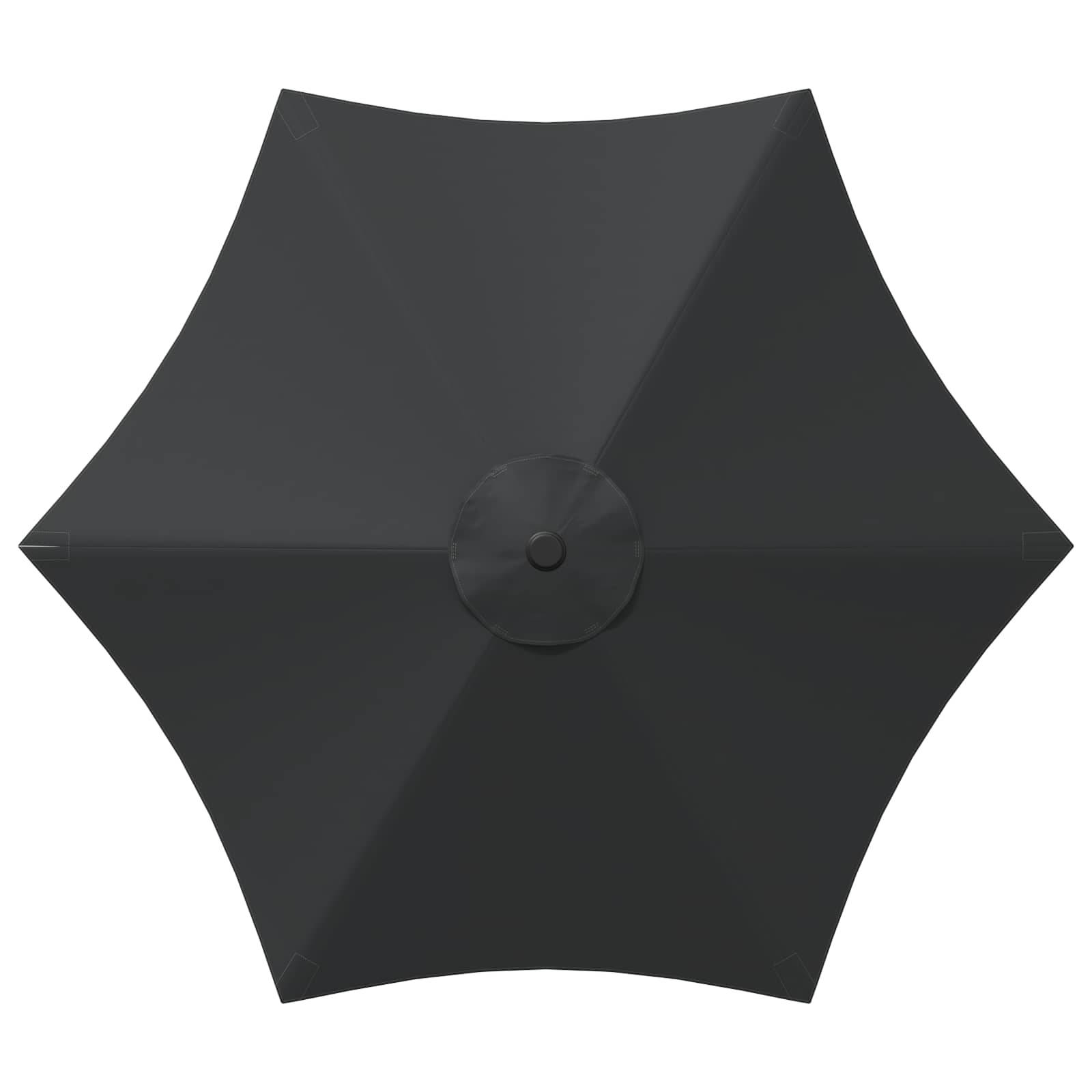 Parasol acier polyester anthracite 226 x 226 x 228 cm - PANGIVO - Jardiland