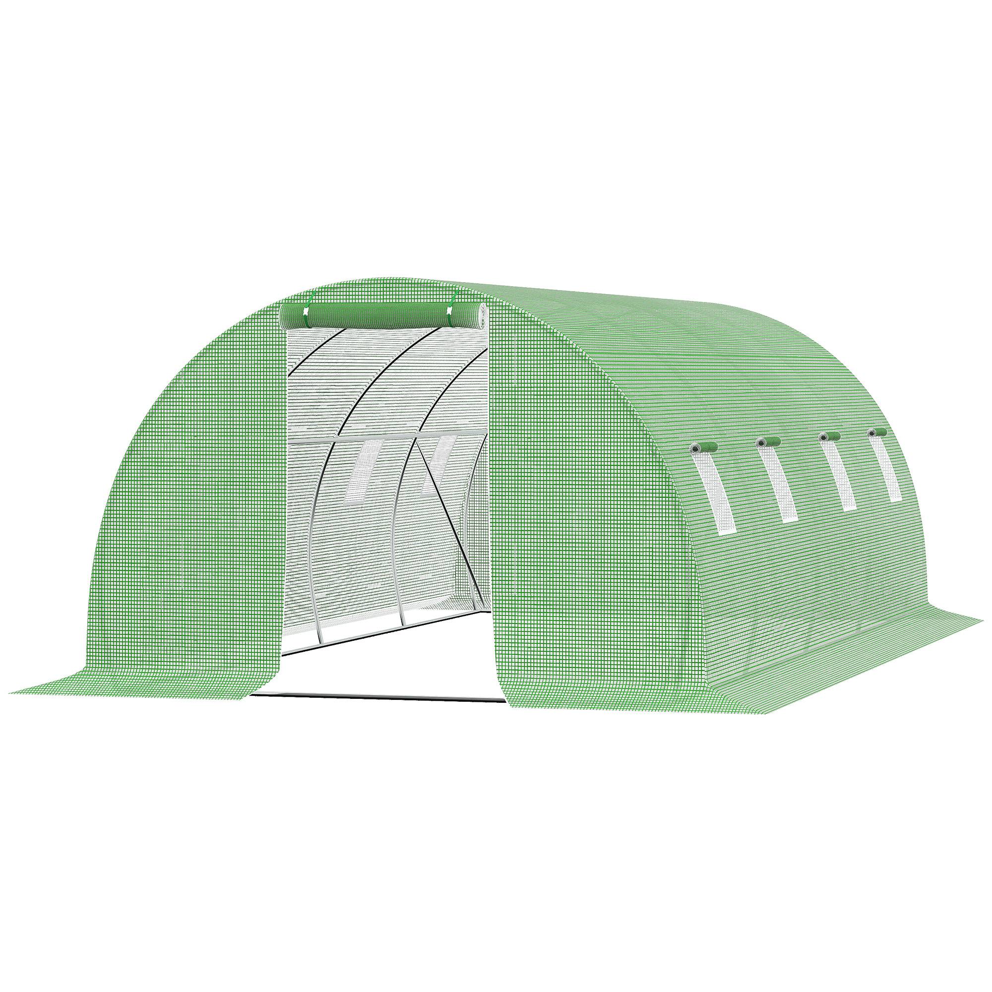 Serre de Jardin Tunnel 18 m², 600 x 300 x 200 cm, Structure en Acier ...