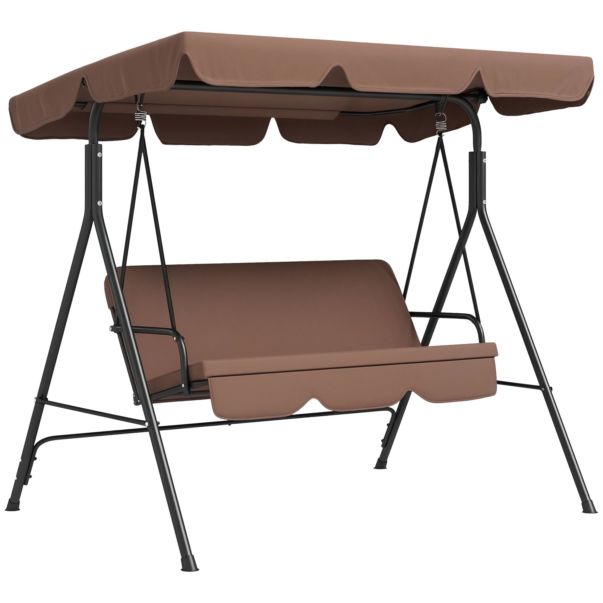 Balancelle de jardin acier marron 172 x 110 x 153 cm - PANGIVO - Jardiland