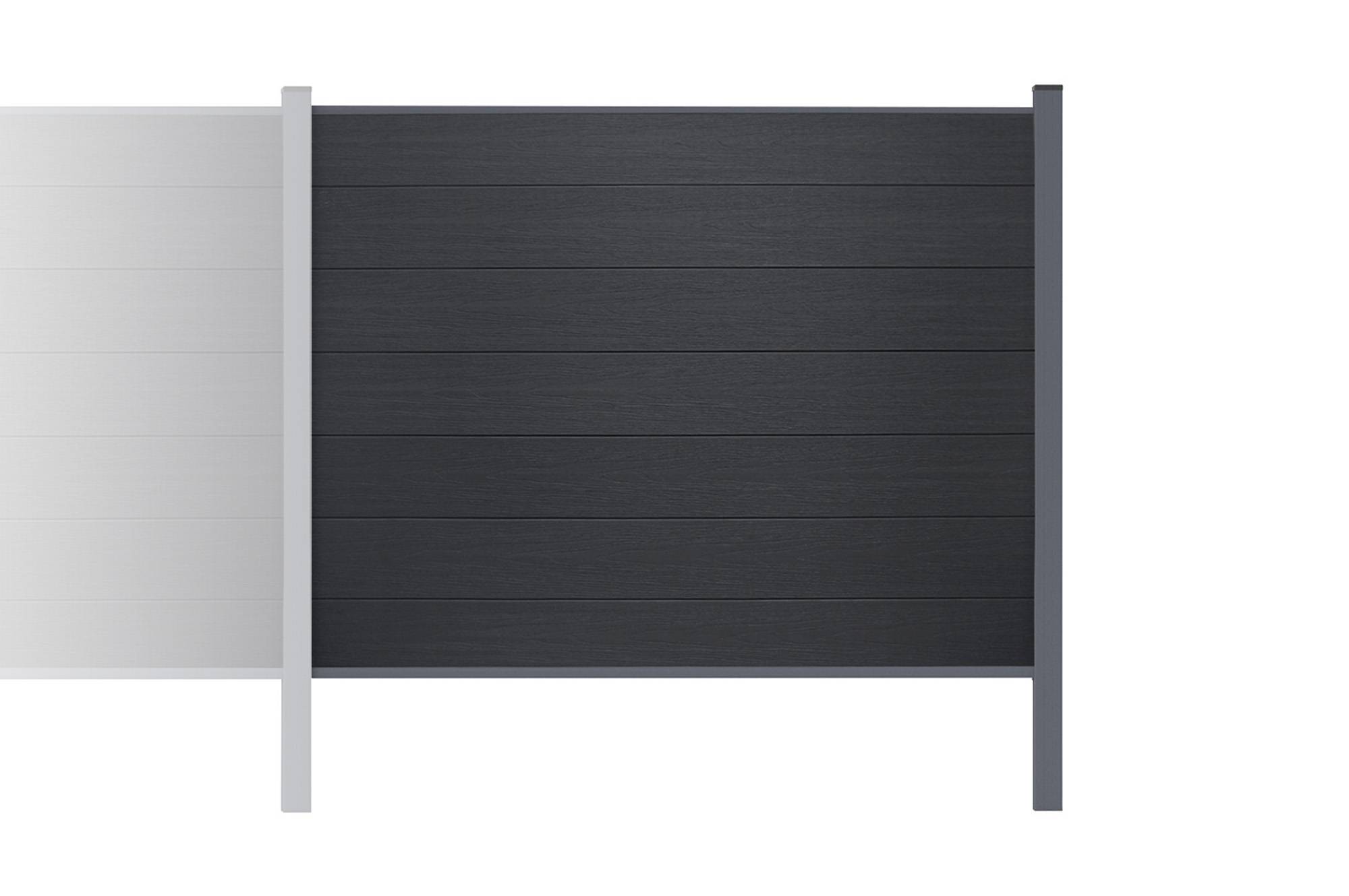 Clôture composite Stockhorn 8 m, hauteur 150 cm, à installer dans le ...