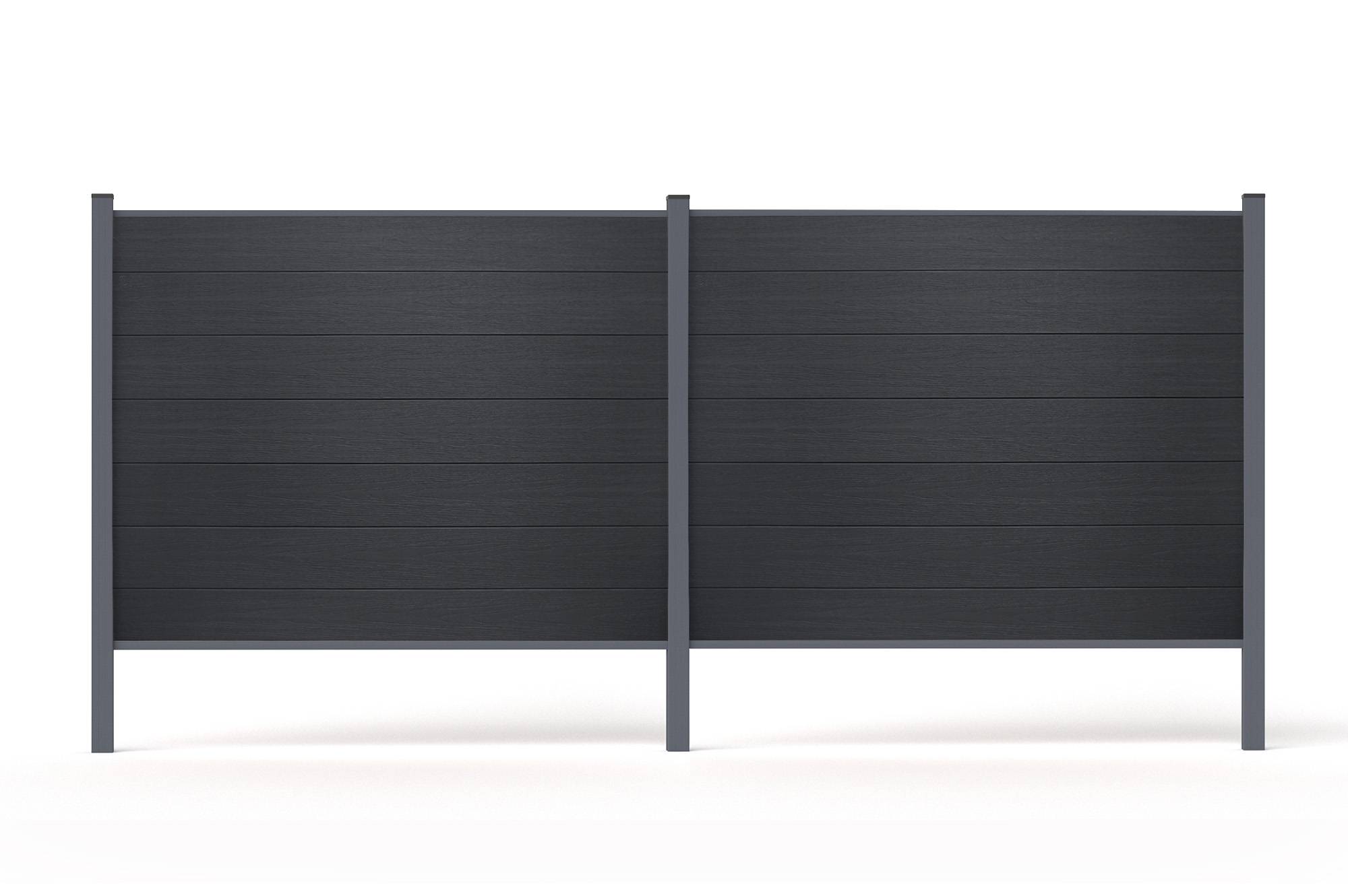 Clôture composite Stockhorn 8 m, hauteur 150 cm, à installer dans le ...