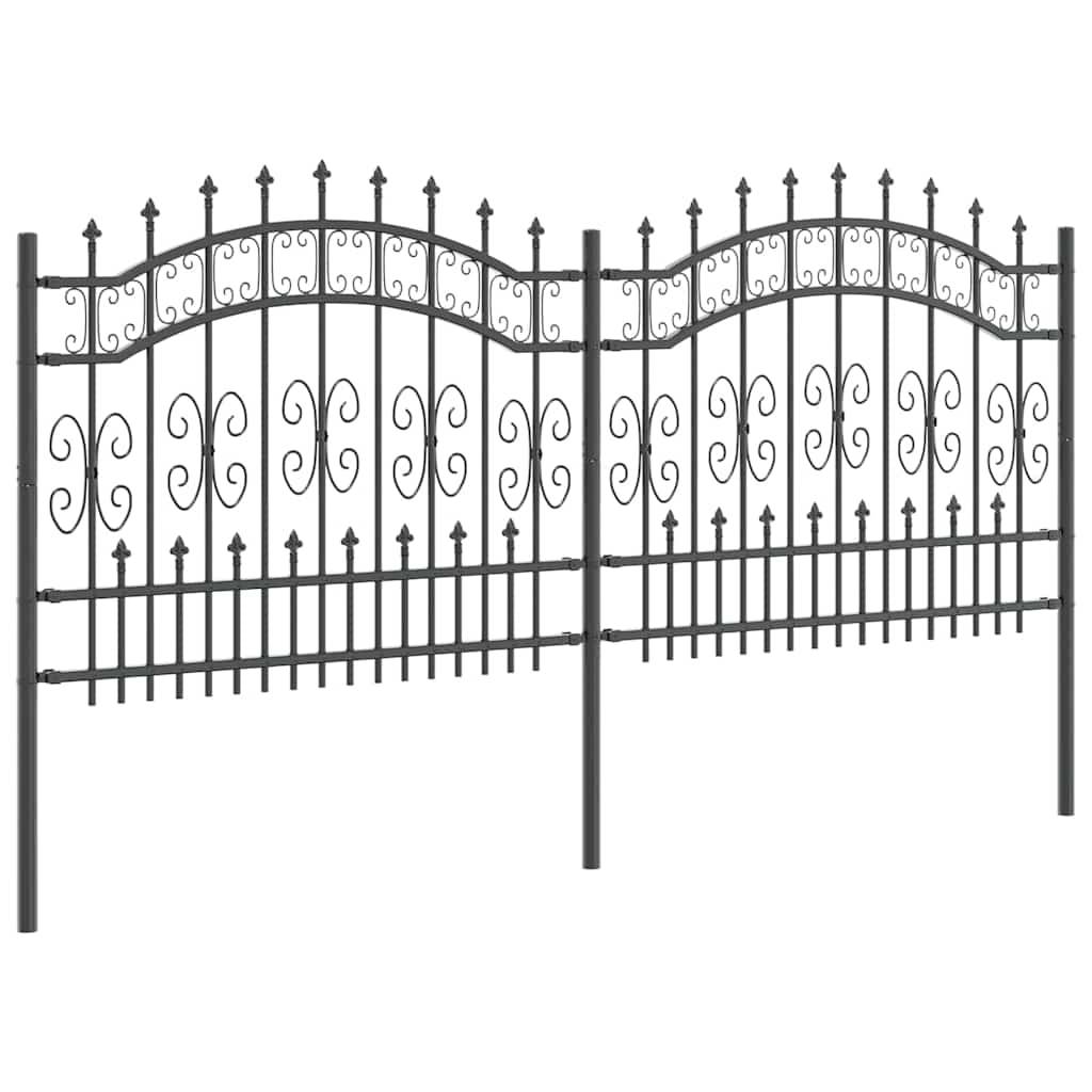 Clôture de jardin acier gris 240 x 140 cm, Poids :17.35kg - PANGIVO ...