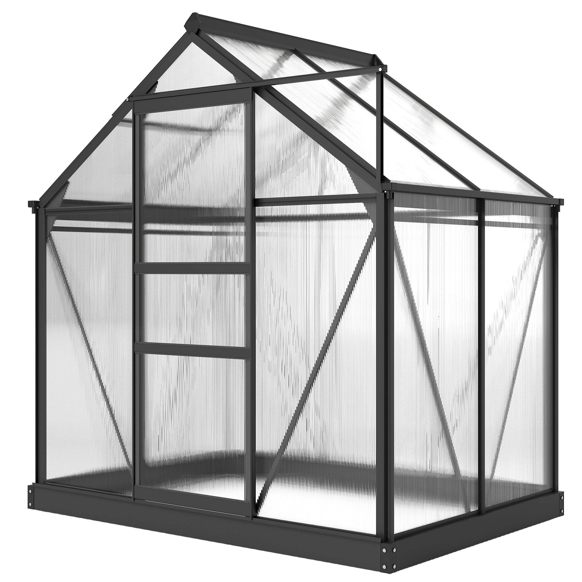 Serre de jardin polycarbonate 190 x 132 x 201 cm résistant aux UV 30 ...
