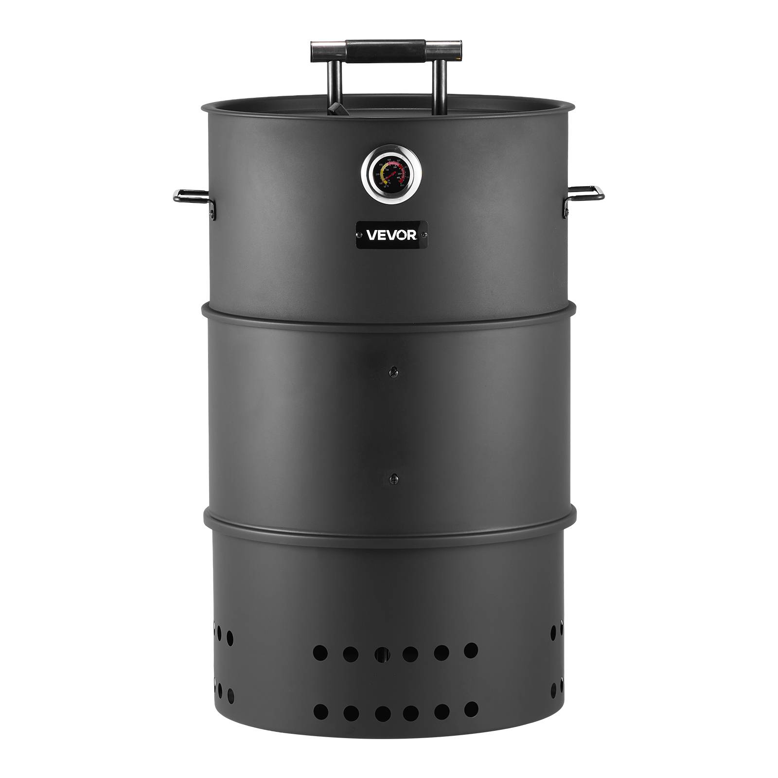 VEVOR Fumoir à Charbon Barbecue à Charbon Bois Vertical 470 mm avec 2 ...