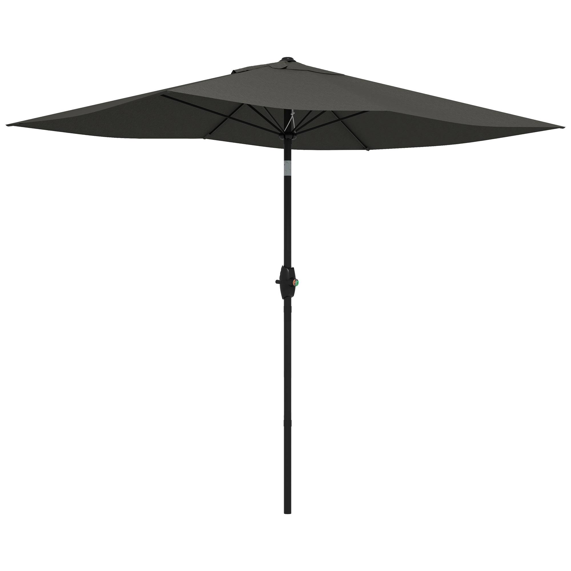 Parasol rectangulaire aluminium terrasse inclinable manivelle anti-UV ...