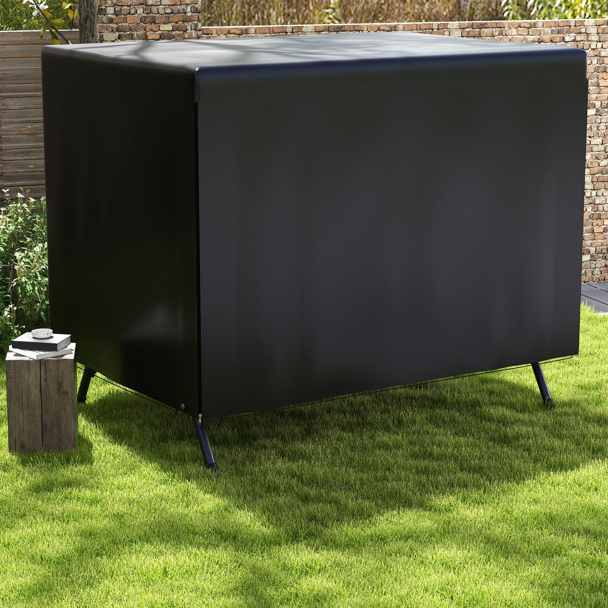 Housse de protection balancelle polyéthylène noir 215 x 155 x 150 cm ...