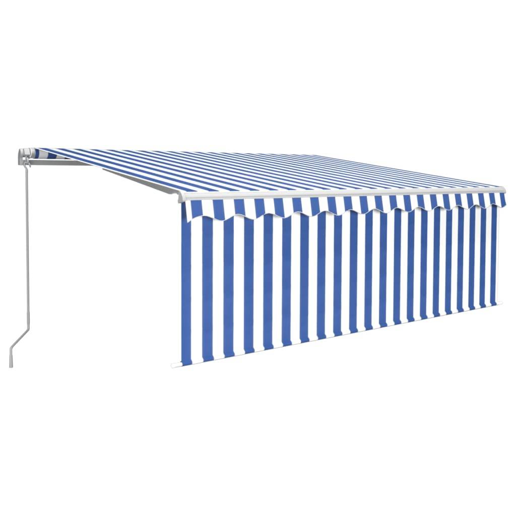 Store banne manuel rétractable aluminium pour terrasse réglable 4,5x3m ...