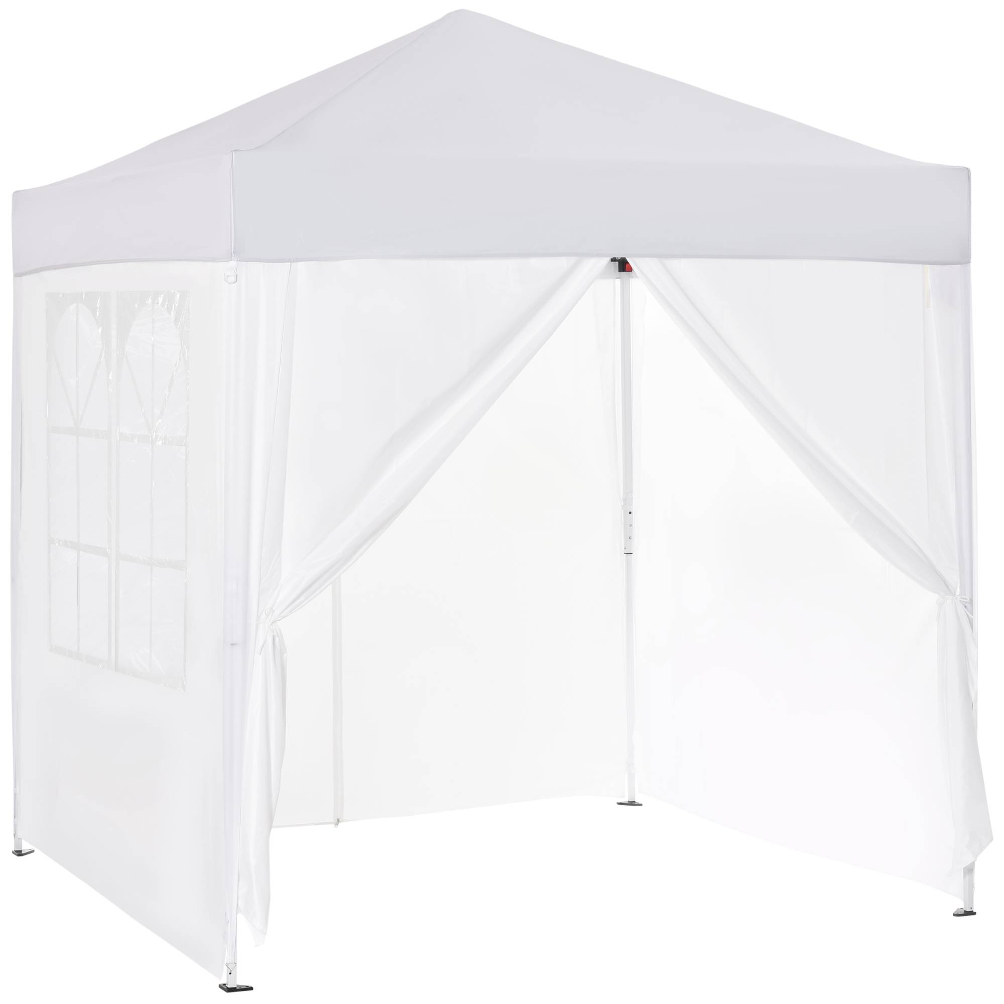Tonnelle pliante acier blancs 200 x 200 x 240 cm - PANGIVO - Jardiland