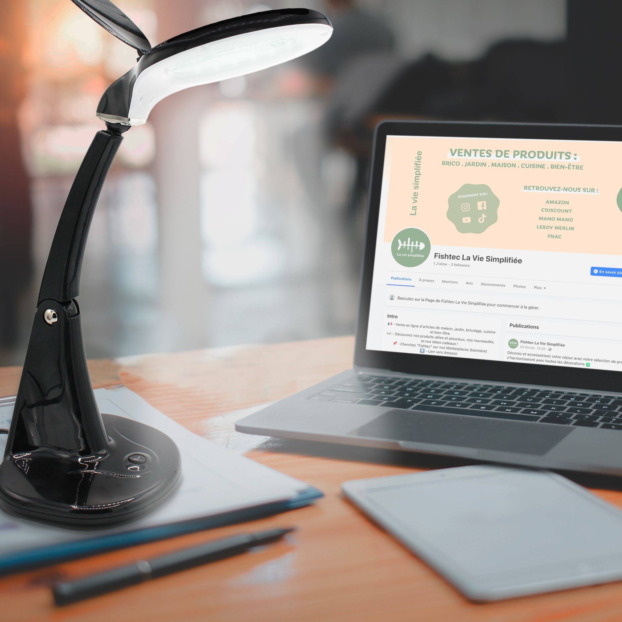Loupe de Bureau X2 et X4 Verre Optique Lumière Blanche 40 LED - Jardiland