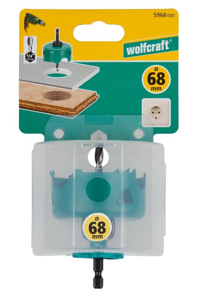 Scie cloche CT maçonnerie/pierre/bois/plastique wolfcraft diamètre 68 ...