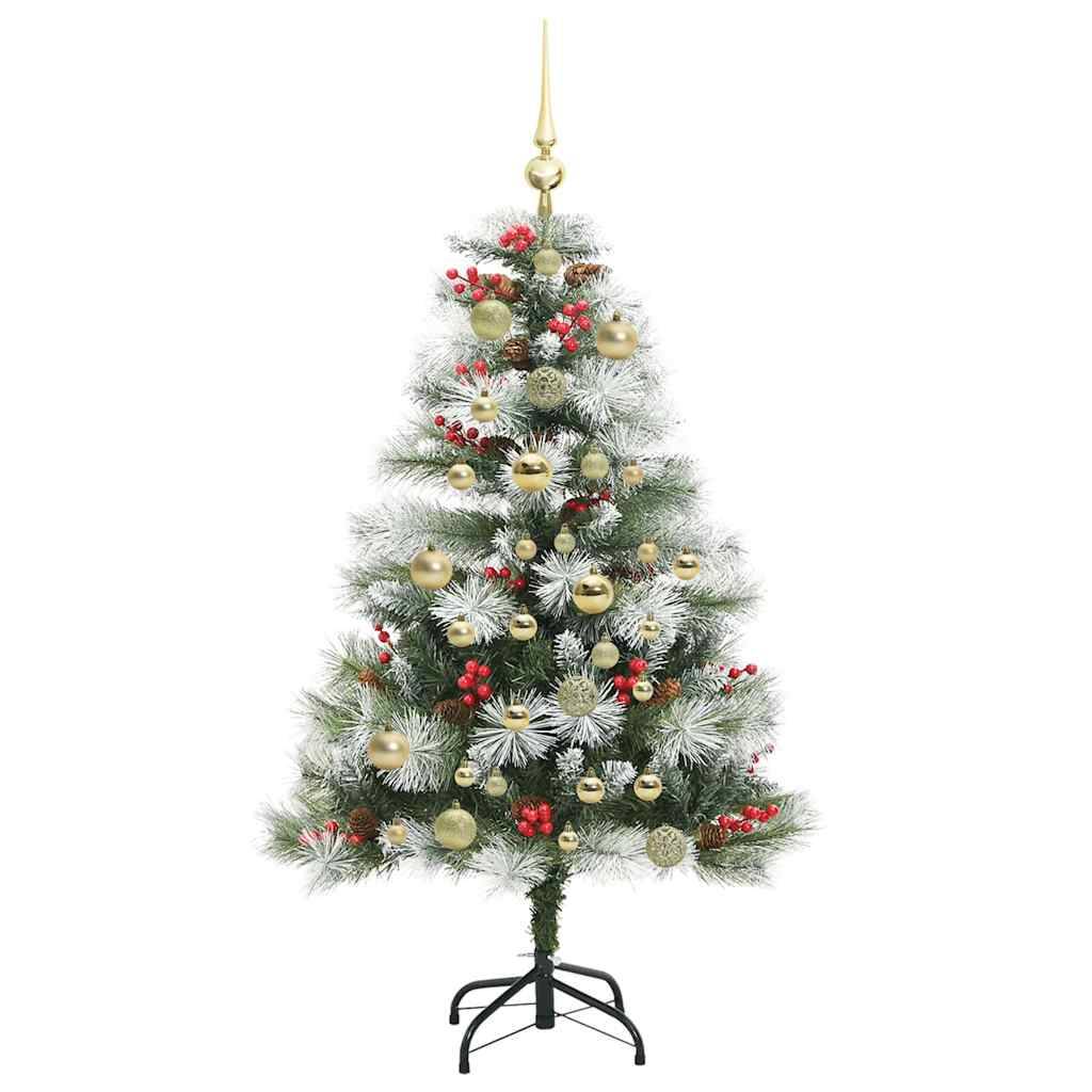 Sapin de Noël artificiel Vert et blanc 120 cm vidaXL 3395165 - Jardiland