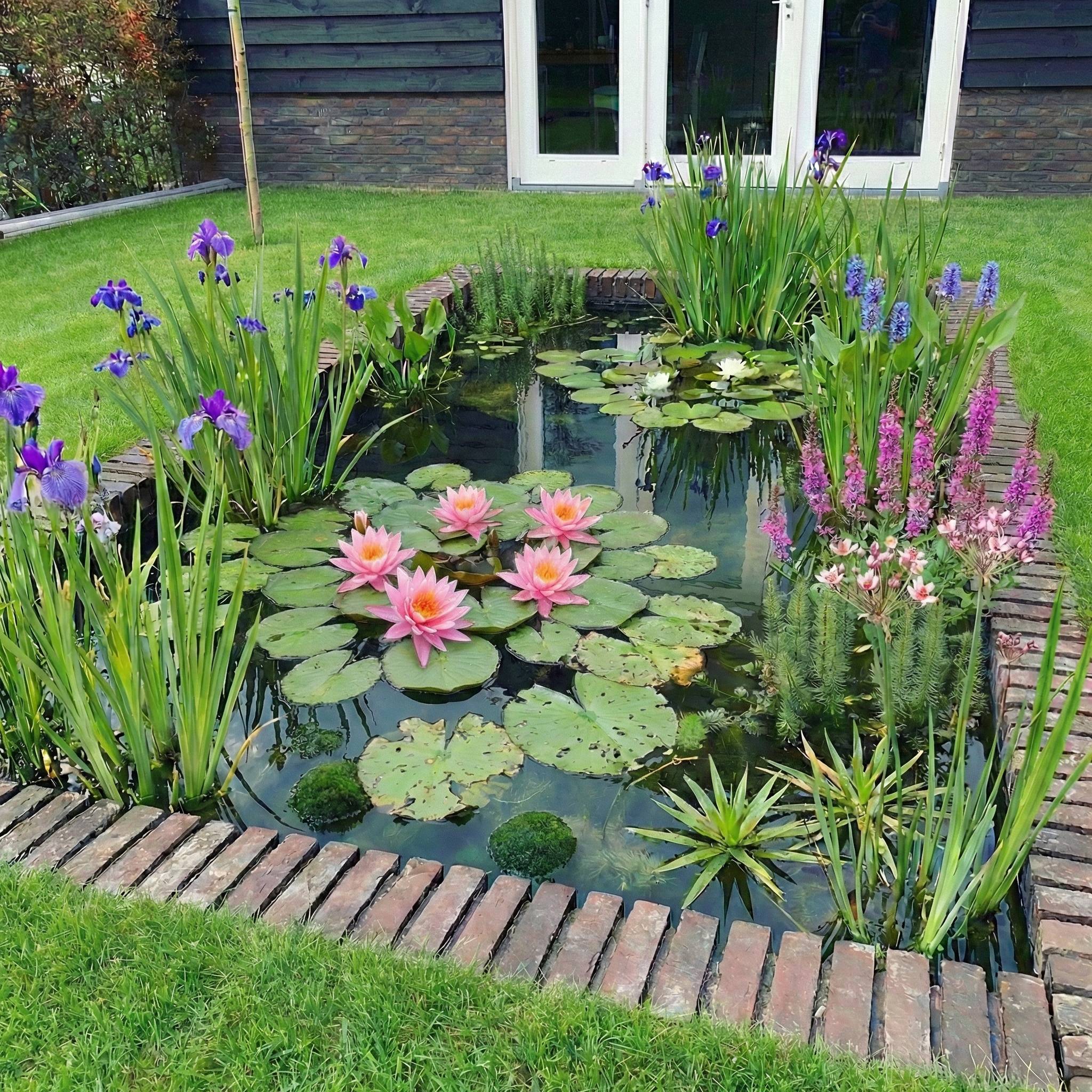 Pack Complet Bassin Rose 500-1.250L - Oxygénantes & Berge - Rustique ...