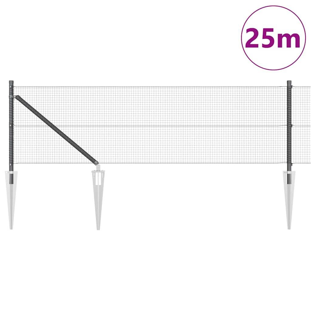Poteau de clôture acier PVC gris 2500 x 3.2 x 60 cm, Poids :26.7kg ...