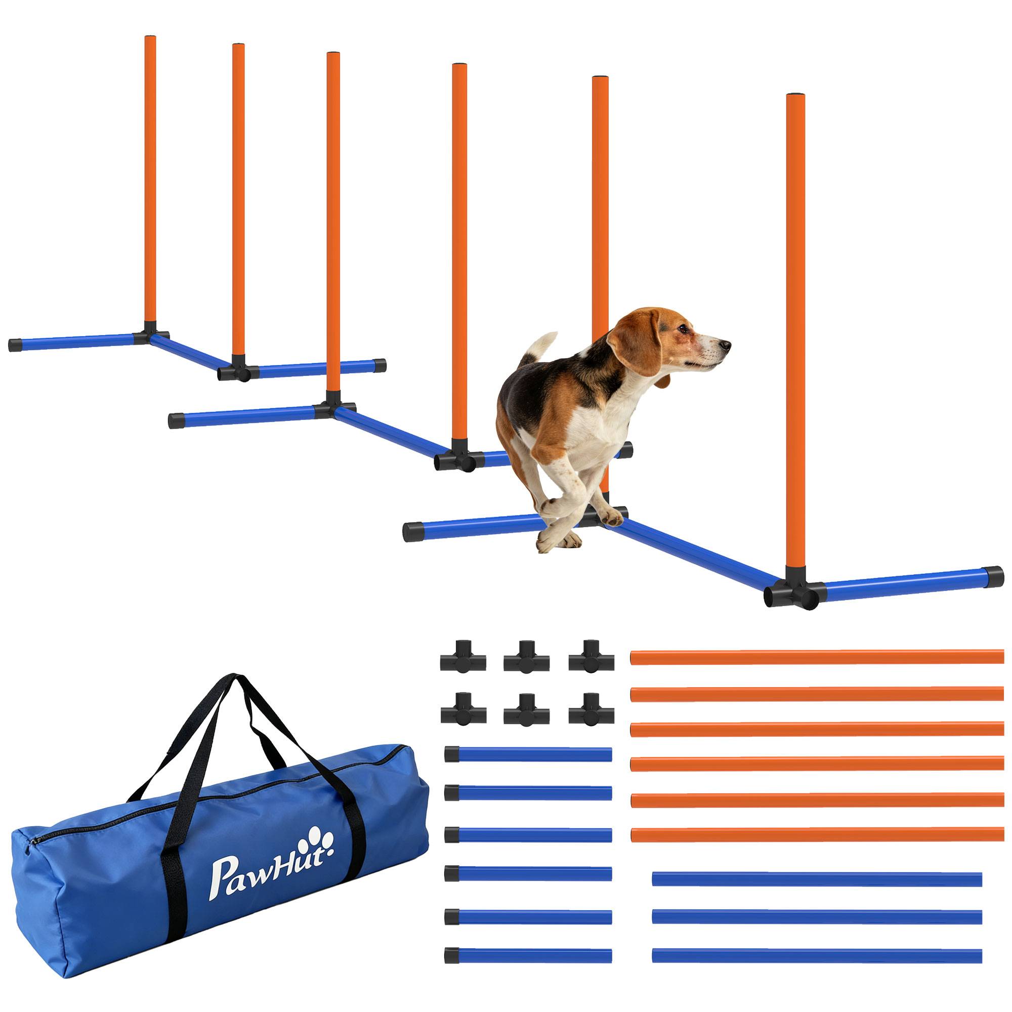 Kit d'agilité pour chien plastique orange 65 x 64 x 69 cm - PANGIVO ...