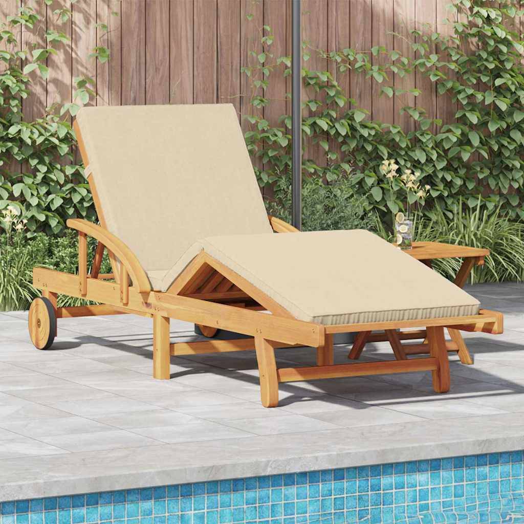 Transat Jardin Bois Acacia Massif Dossier Réglable Terrasse Beige ...