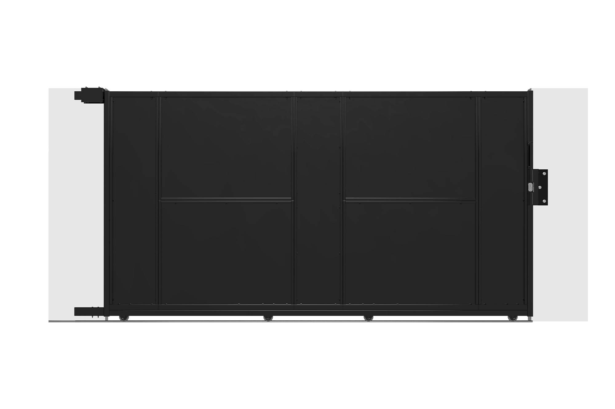 Casanoov Portail coulissant acier 3 m NALI H.160 cm noir + moteur C600 ...