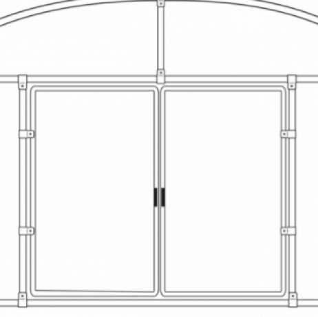 Abri tunnel largeur 5 m pieds droits pas à 1.50 m - Long 13.50 m, type ...