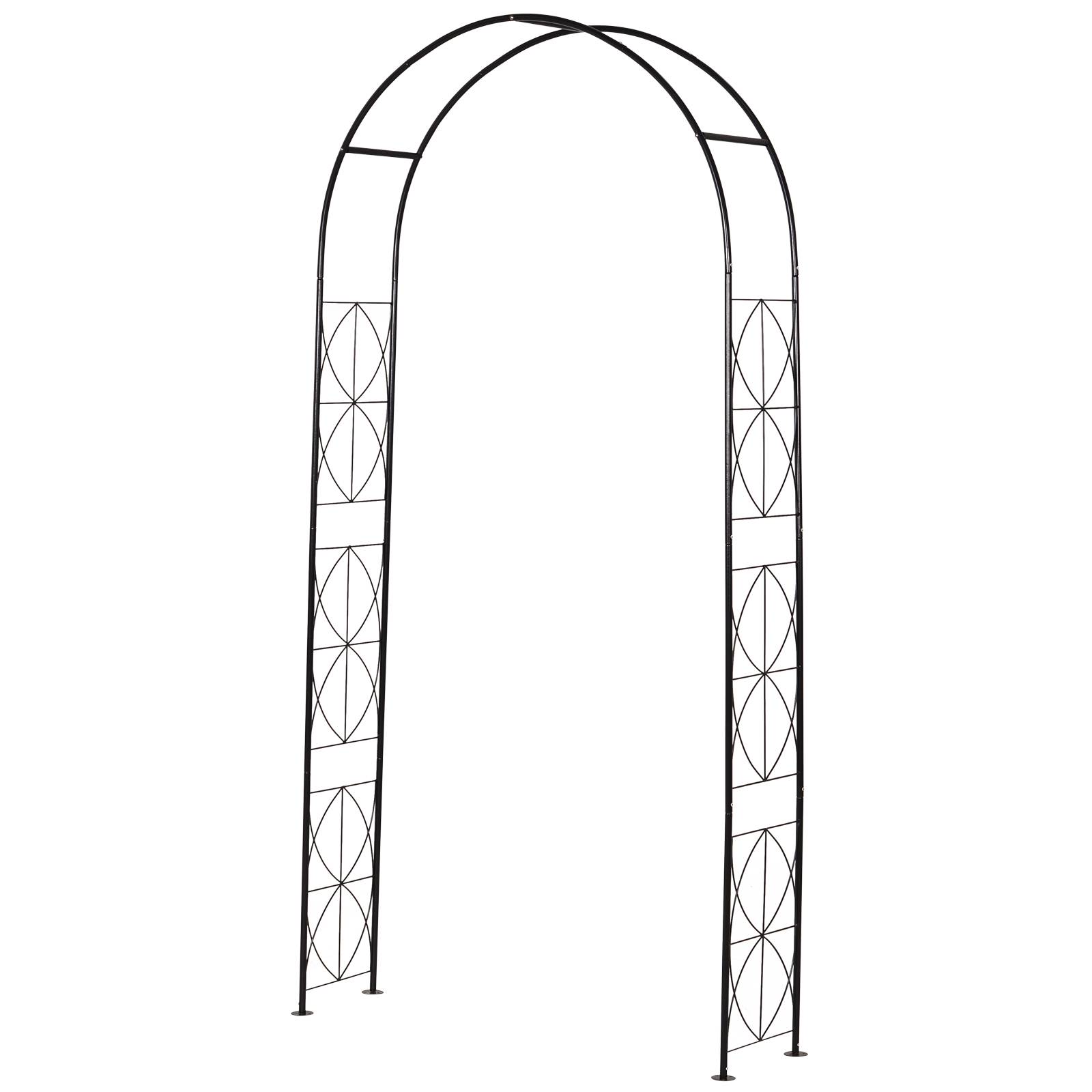 Arche de jardin métal noirs 114 x 30 x 230 cm - PANGIVO - Jardiland