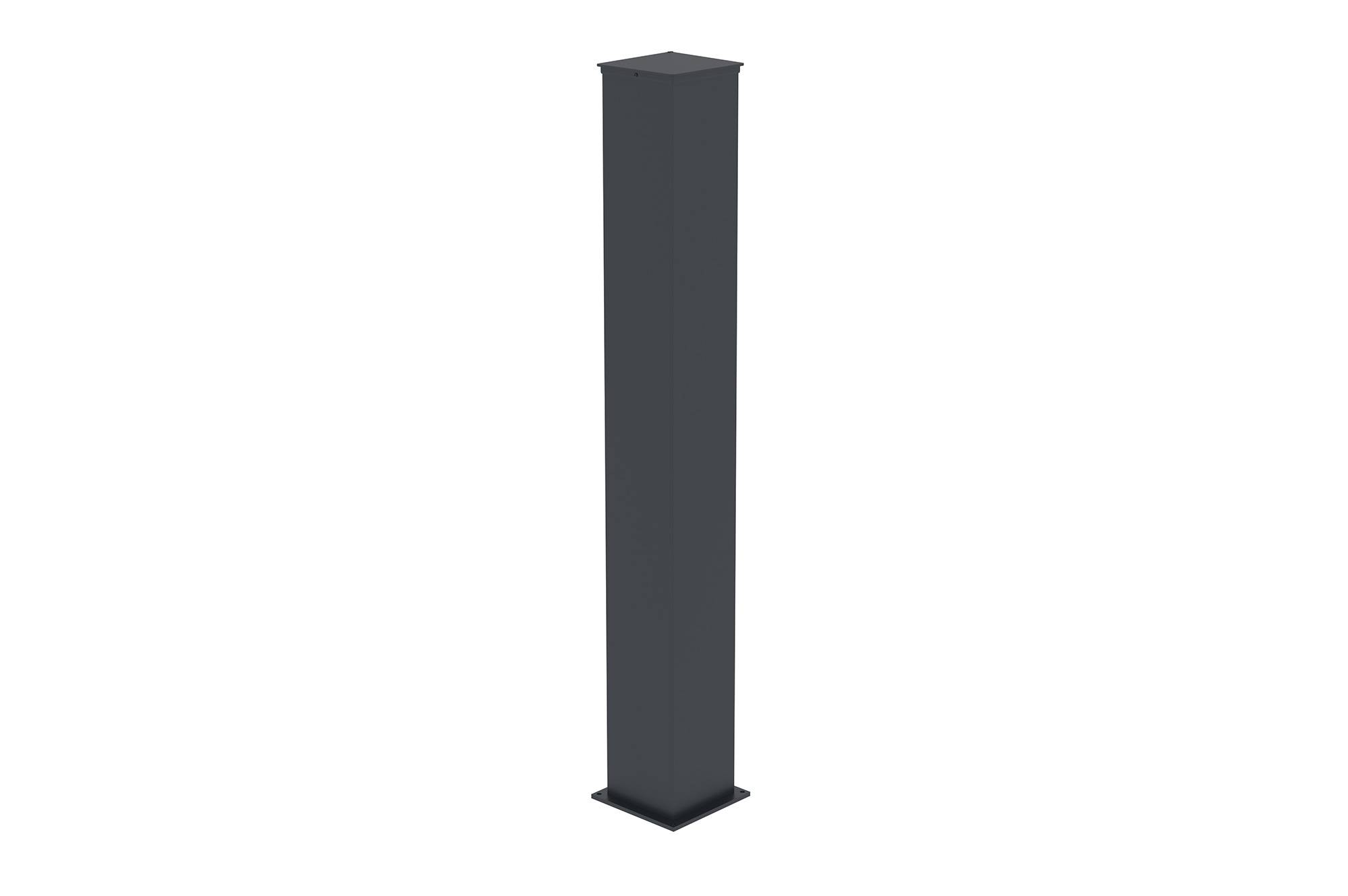 Portail battant 3,5 m SUNNY H.120 cm alu gris + 2 poteaux 20x20 cm H ...
