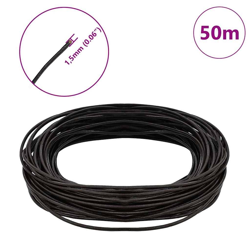 Corde en Cuir Marron foncé Ø1,5 mm x 50 m Cuir Maison Chic - Jardiland