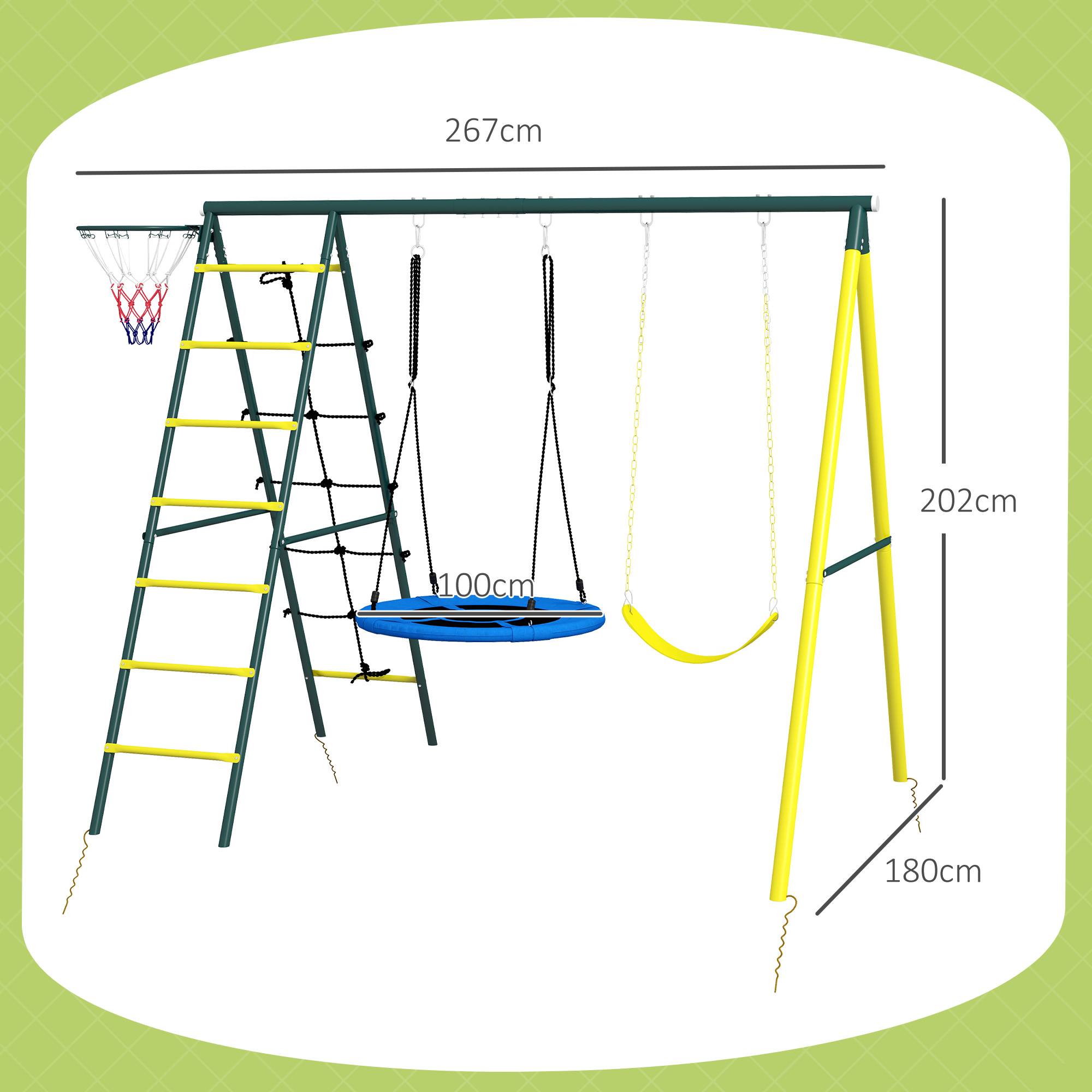 Ensemble de balançoires pour enfants 4 en 1 avec balançoire nid ...
