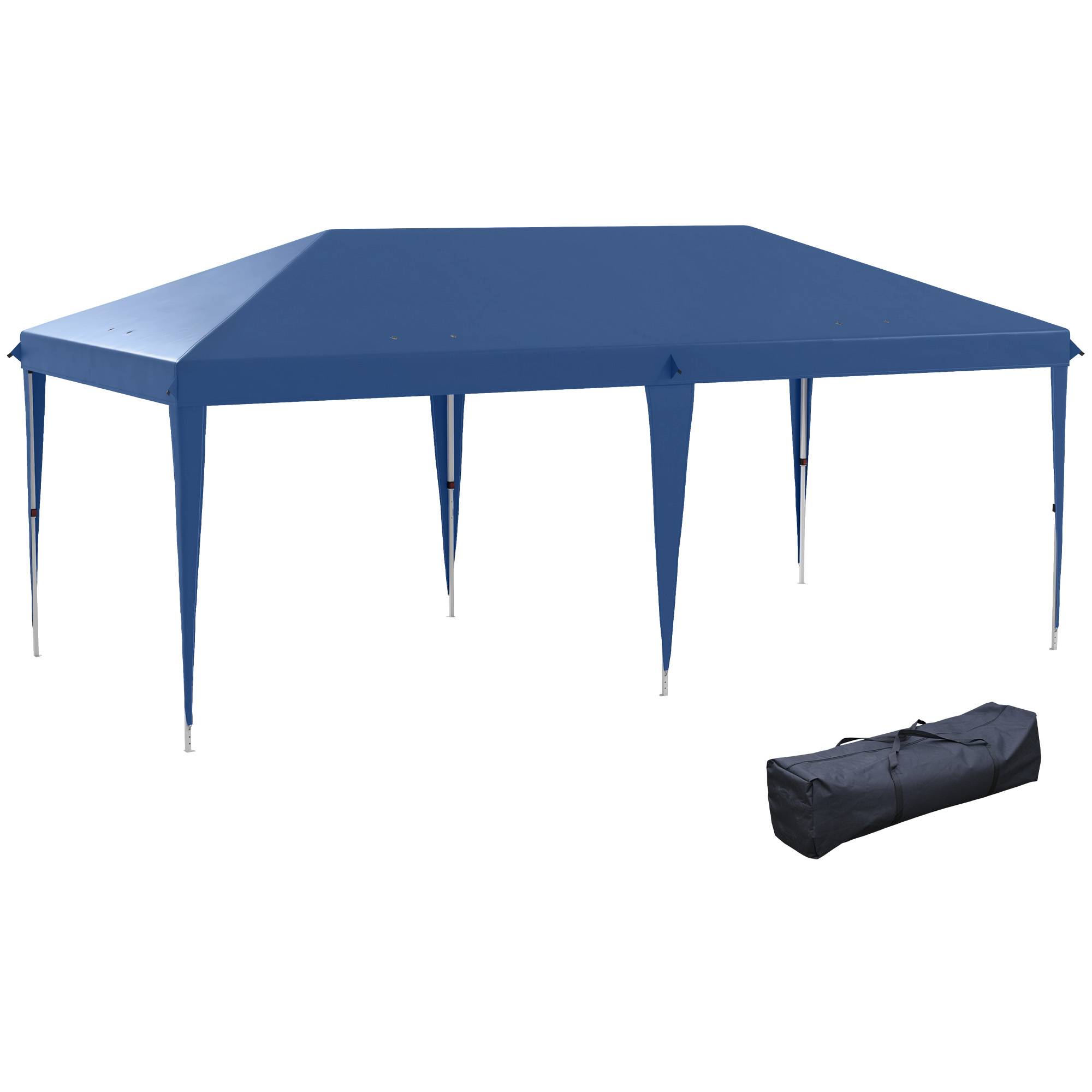Tente pliante 6 x 3 m avec 3 niveaux de hauteur réglables, sac de ...