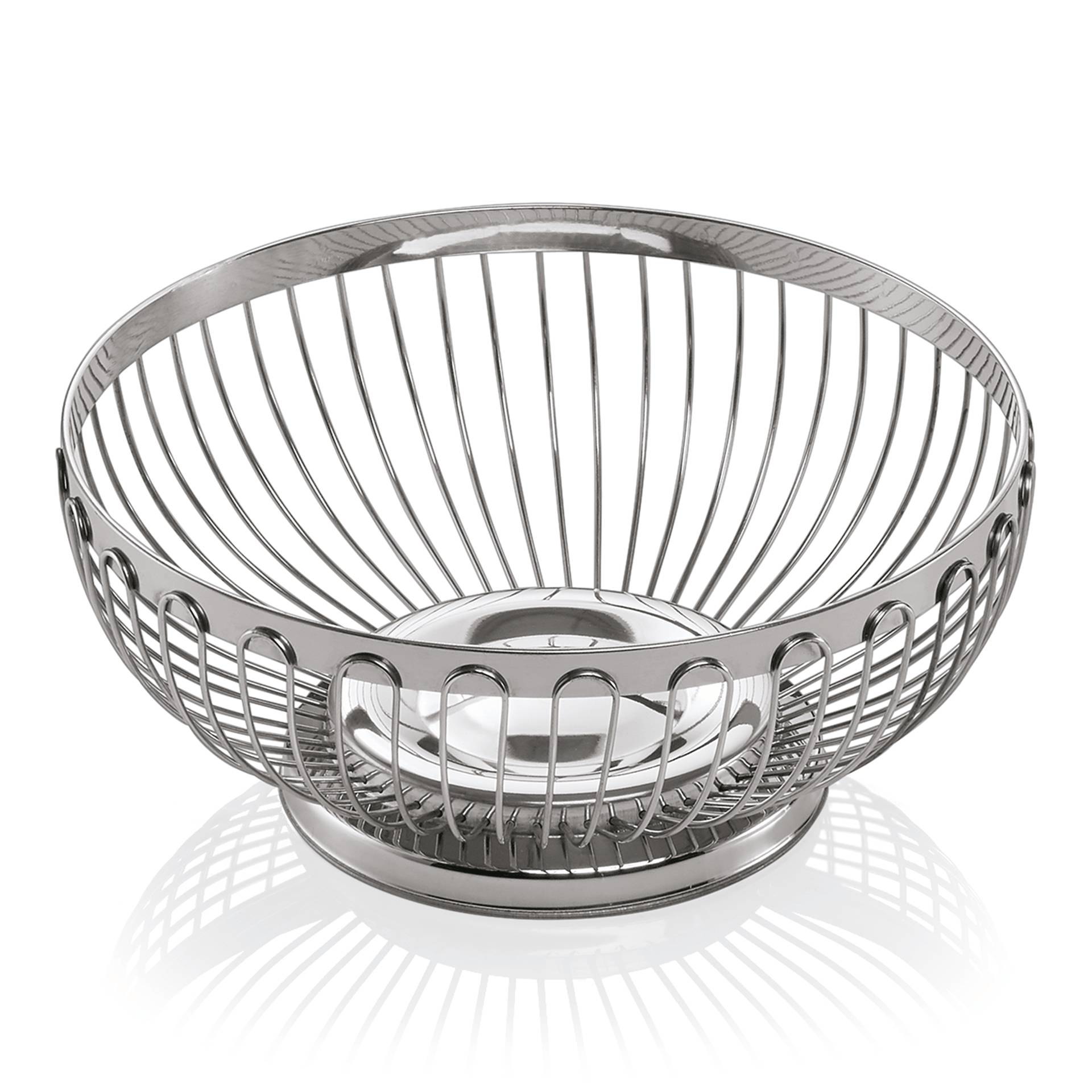 Panier de table en Acier au nickel-chrome H 90 mm Ø 210 mm - Was ...