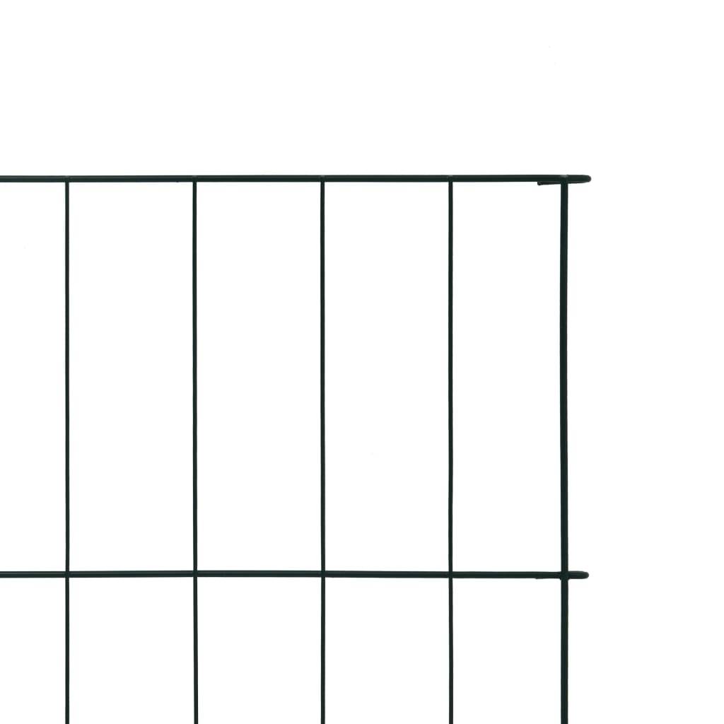 Ensemble de clôture de jardin acier revêtu vert 1150 x 790 mm - PANGIVO ...