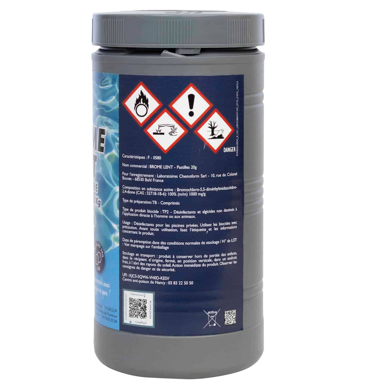 Brome Spa Et Piscine - Pastille 20G - Boite 1 kg - Edg - Désinfection ...