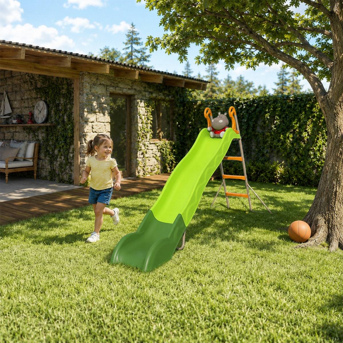 Toboggan LINOU TRIGANO 2,63 m. 3-12 ans - Jardiland
