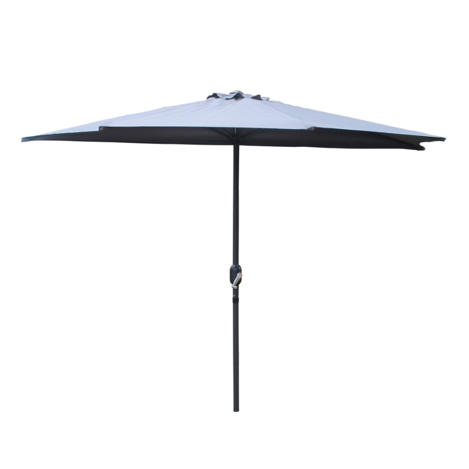 Parasol gris droit demi-rond 2,66 x 1,36 m CATANE - Jardiland