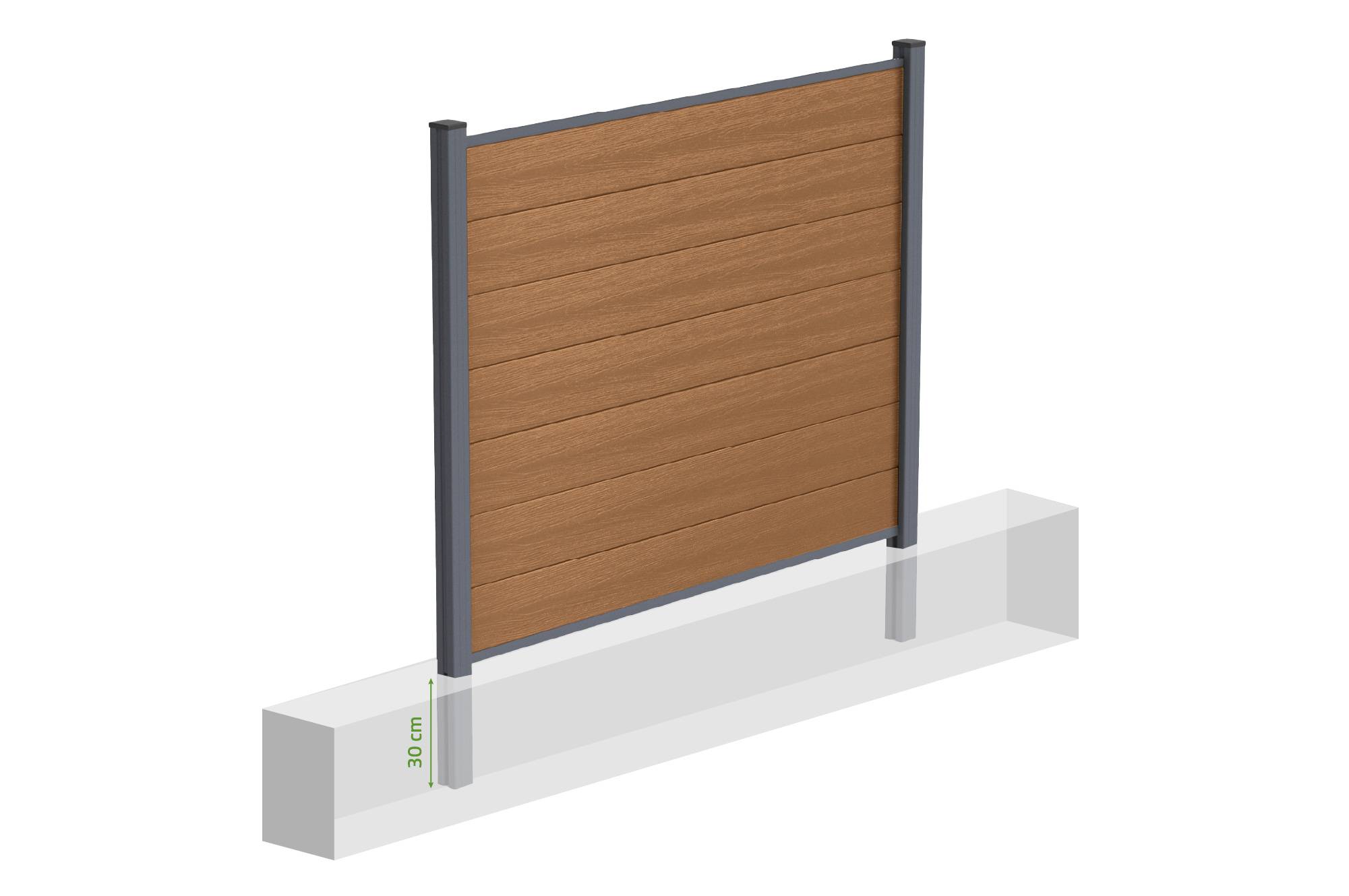 Casanoov Clôture composite Stockhorn 10 m, hauteur 150 cm, finition ...