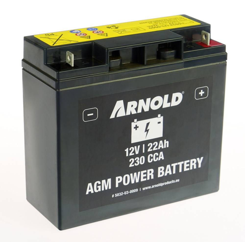 Batterie AZ109/AGM SLA/VRLA 12-22A pour tracteur tondeuse, + terminal ...