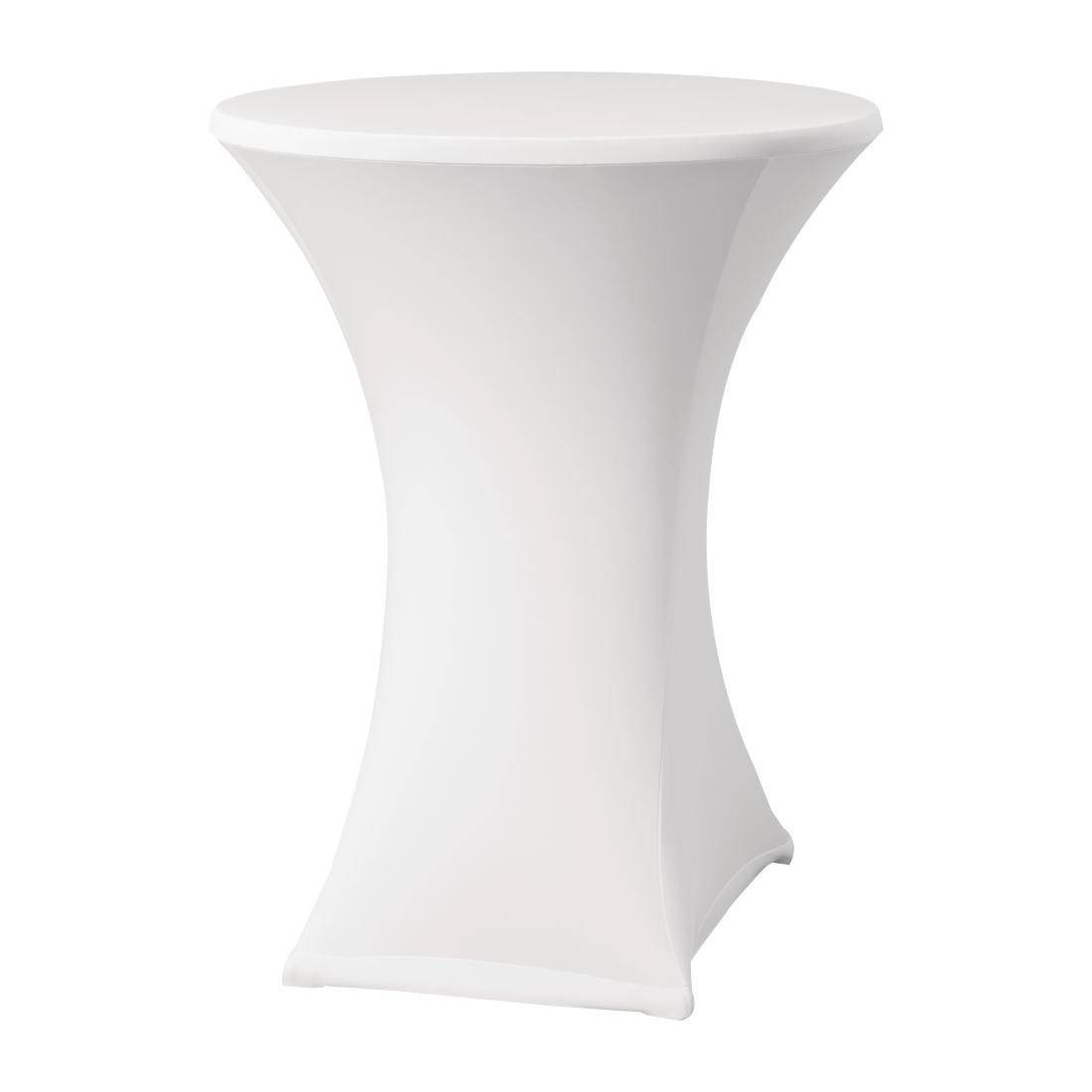 Housse de table extensible Samba blanche D2 pour mange debout - Jardiland