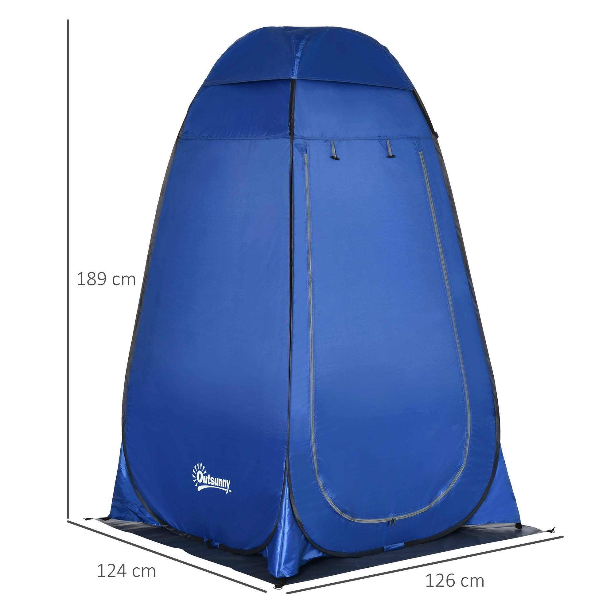 Tente de douche pop-up acier bleu foncé 126 x 124 x 189 cm - PANGIVO ...