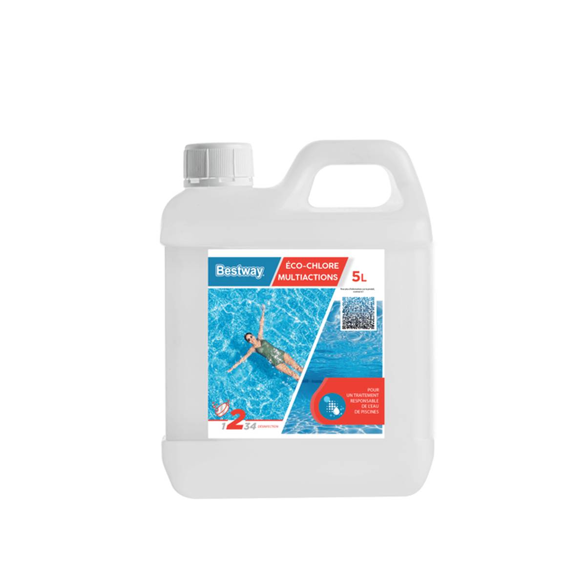 Chlore liquide multi-action ECO-Chlore 5 L pour piscine Bestway - Jardiland