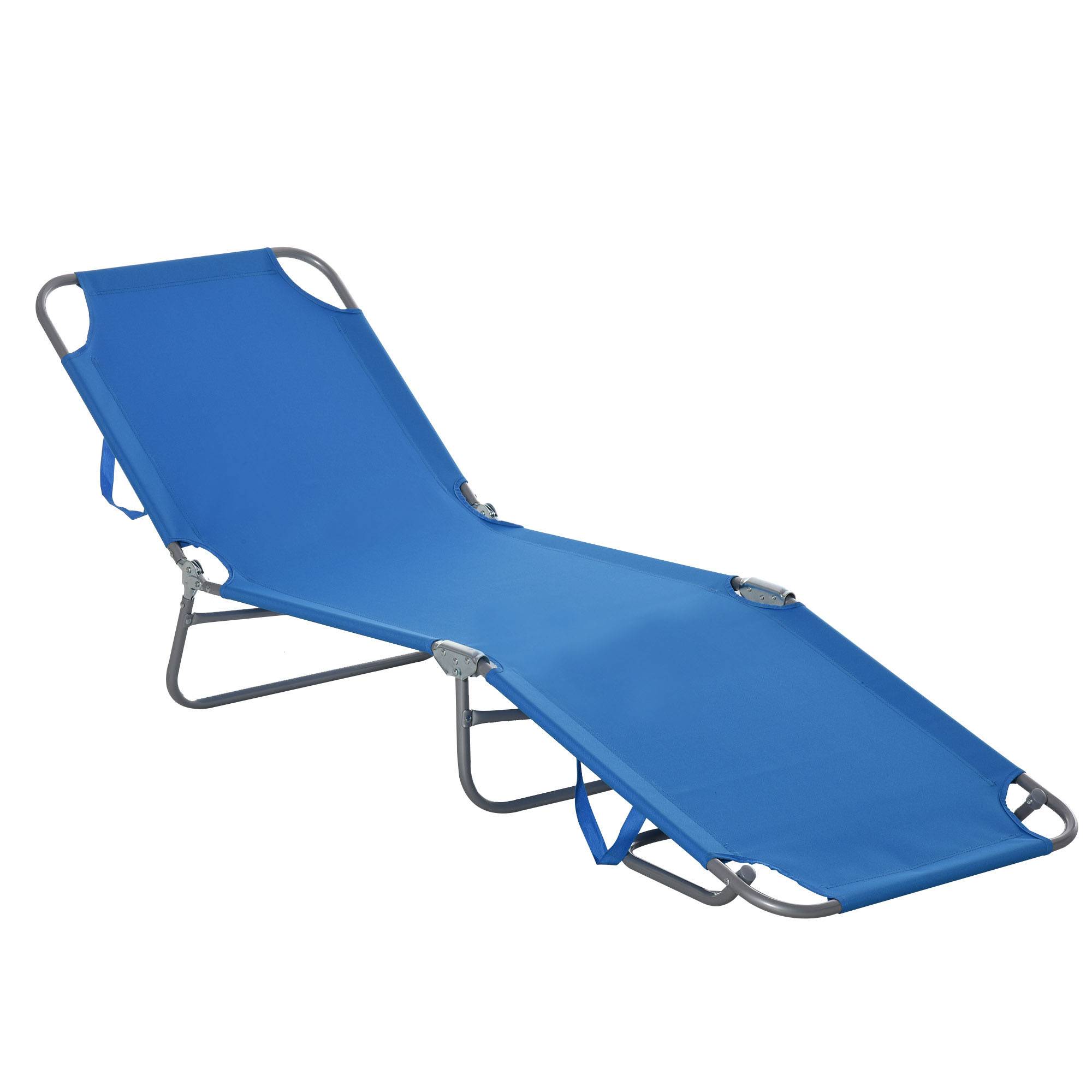 Bain de Soleil transat Pliable Dossier réglable Multipositions métal et ...